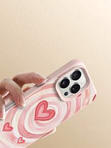 1pc Fashionable Creative Full-Screen Wavy Heart Pattern Liquid Silicone ...