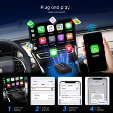 Adaptador de Caixa Carplay com Fio para Sem Fio Fuallwin, Conversor de ...