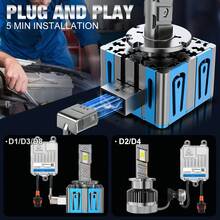 TOAUTO 2 PEÇAS TOAUTO D3S D1S Faróis LED Canbus 1:1 HID D2S D D1R D2R ...