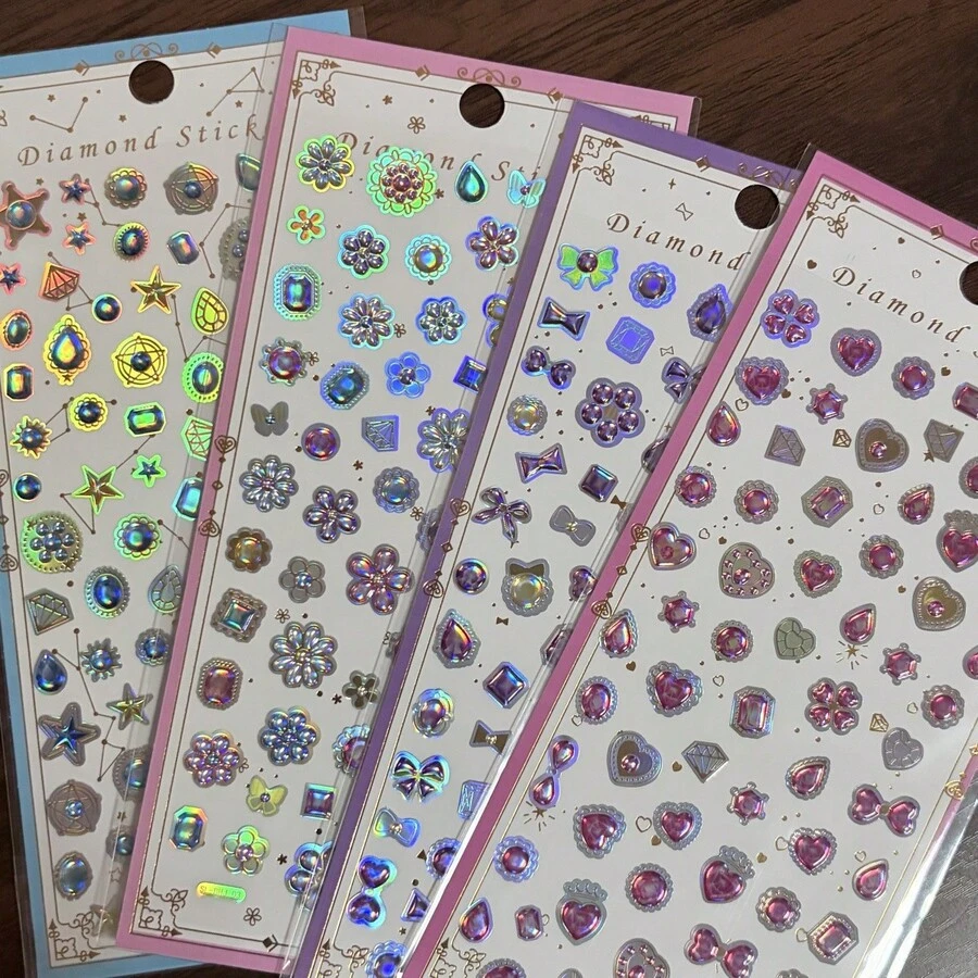 Iridescent Crystal Star Diamond Stickers For Photo Albums And Mobile ...