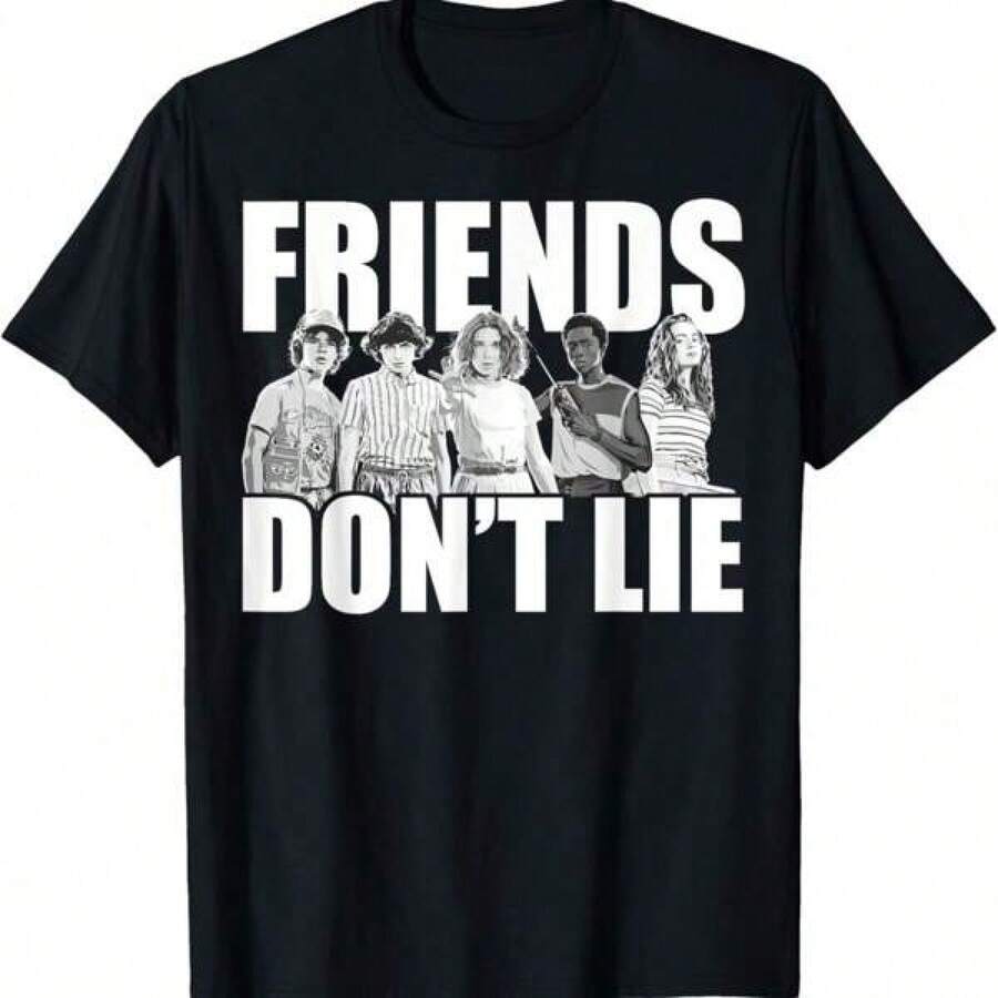 Short Sleeved Single-Sided Printed T-Shirt Netflixs Strangers Things ...