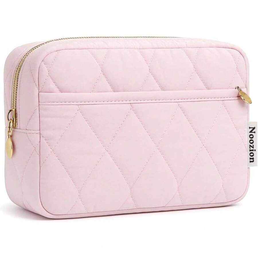 Women Puffy Padded Makeup Bag Travel Cosmetic Organizer Case Large ...