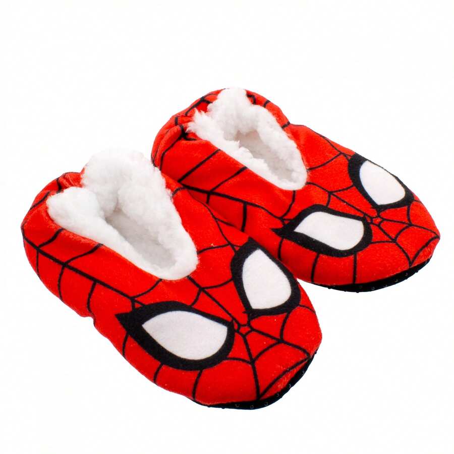 Spider-Man Mask Fuzzy Babba Kid's Slippers | SHEIN USA