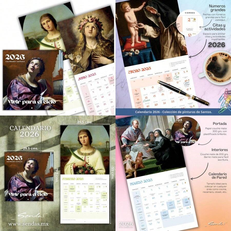 Ml Calendar 2026 - Stapled Catholic Wall Calendar - January To December ...