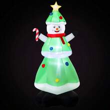 Jingle Jollys Christmas Inflatable Snowman Tree 2.75M Height LED ...