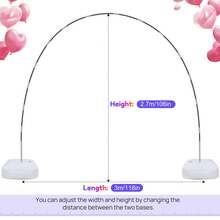 Vandise Adjustable Balloon Arch Kit With Water-Filled Base, Reusable ...