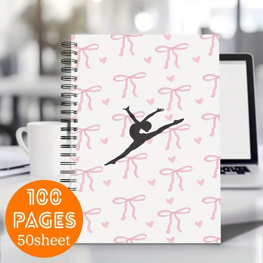 1pc A5 Ballet Dancer & Pink Bow Ballet Notebook - Hard Cover Dance ...