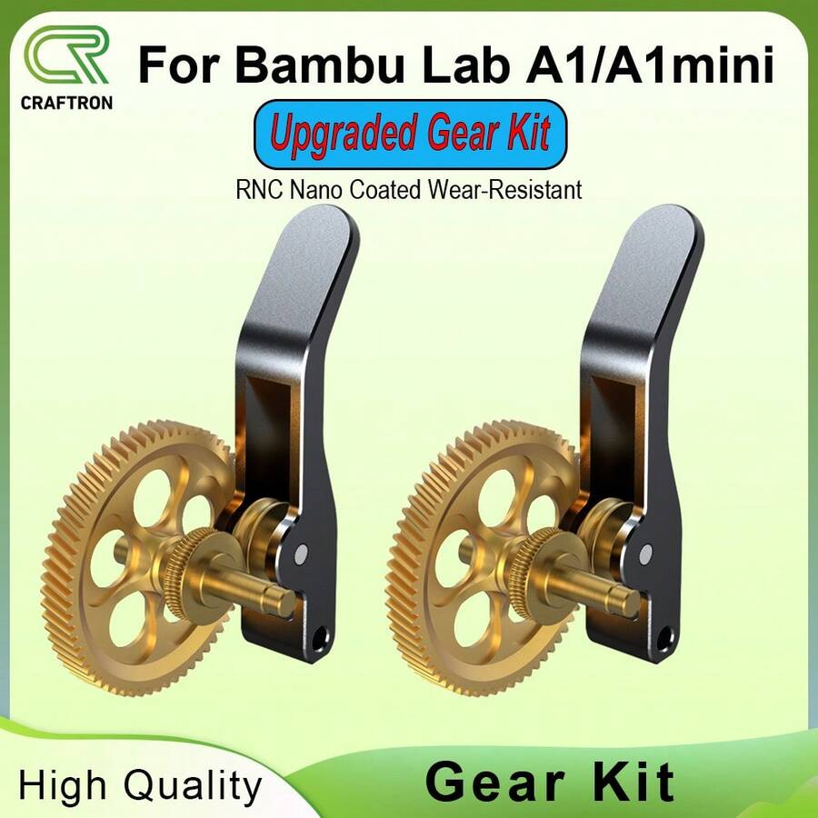 For Bambu Lab P1C X1C Upgrade Extruder Gear All Metal RNC Nano-Coated ...