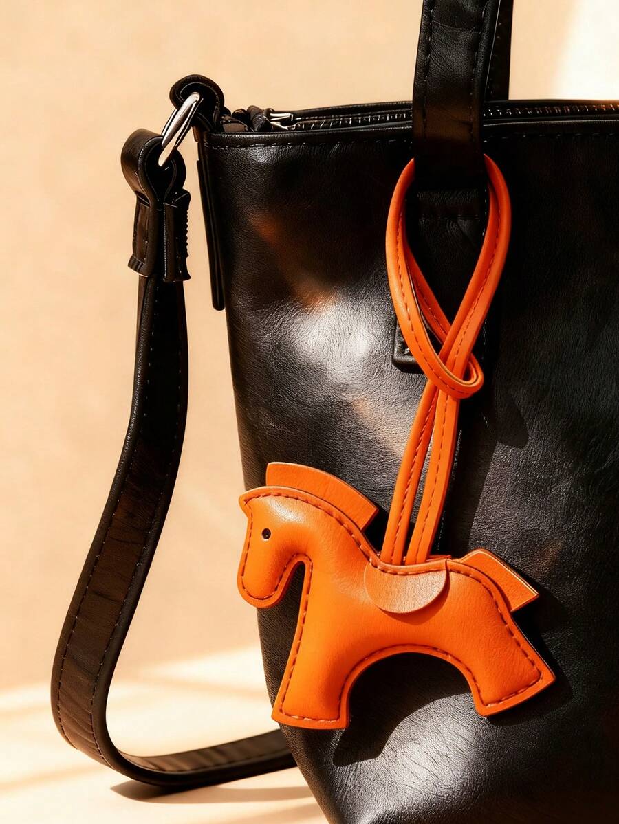 New Bag Charm Premium All-Around PU Leather Tiny Pony Embellishment For ...