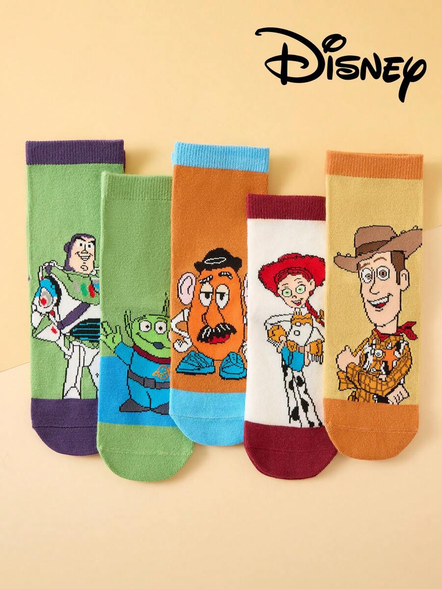 Disney 5 Pairs Of Genuine Disney Children's Socks, Character Buzz ...