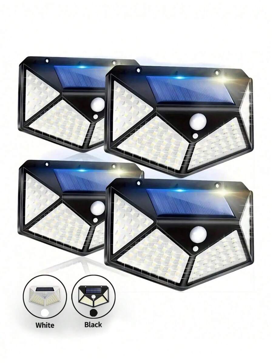 4-seitige Solar-LED-Wandleuchte, Solar-Notbeleuchtung, geeignet für ...