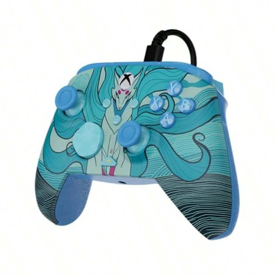 Rematch Advanced Blue Kitsune Wired Gaming Controller For And PC ...