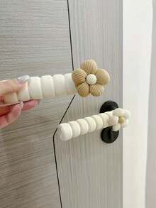 1pc Soft & Warm Flower-Shaped Door Handle Protector, Designed To ...