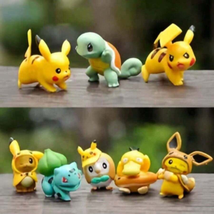 8/1 pezzo Miniature Pokemon: Pikachu, Squirtle, accessori decorativi ...