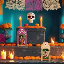 ZZXC 5 Pcs Dia De Los Muertos Decorations Ofrenda Shadow Box Day Of The ...