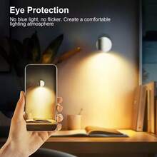 2 Pcs White Multifunctional Intelligent LED Magnetic Wall Light USB ...