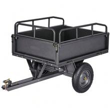 10 Cu. Ft Heavy-Duty Garden Dump Trailer, 227 Kg Capacity, ATV/UTV Tow ...