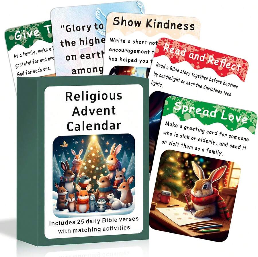 Religious Christian Advent Calendar 2025 For Kids \U2013 24 Mindful ...