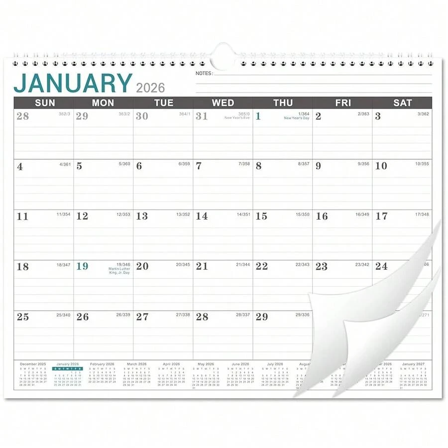 2026 Wall Calendar - 2026 Calendar Wall From Jan. 2026 To Dec. 2026 ...