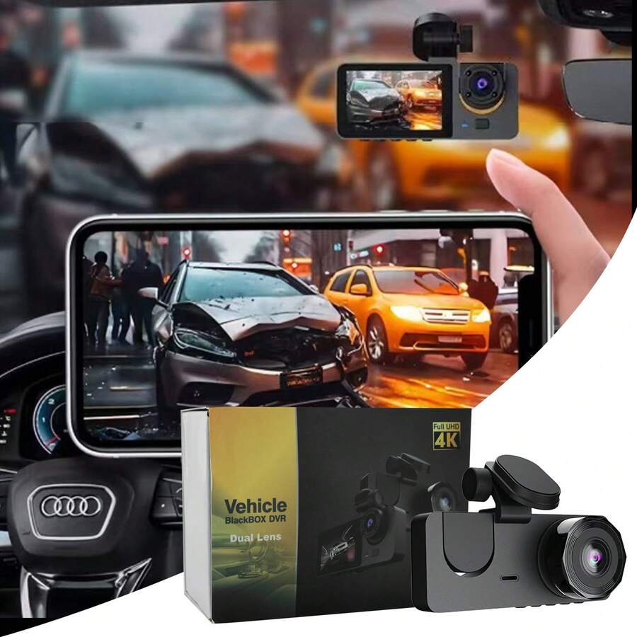 Front And Rear Dual Recording Dash Cam - Dual-Lens Dash Cam, 1080P HD ...