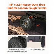 10 Cu. Ft Heavy-Duty Garden Dump Trailer, 227 Kg Capacity, ATV/UTV Tow ...