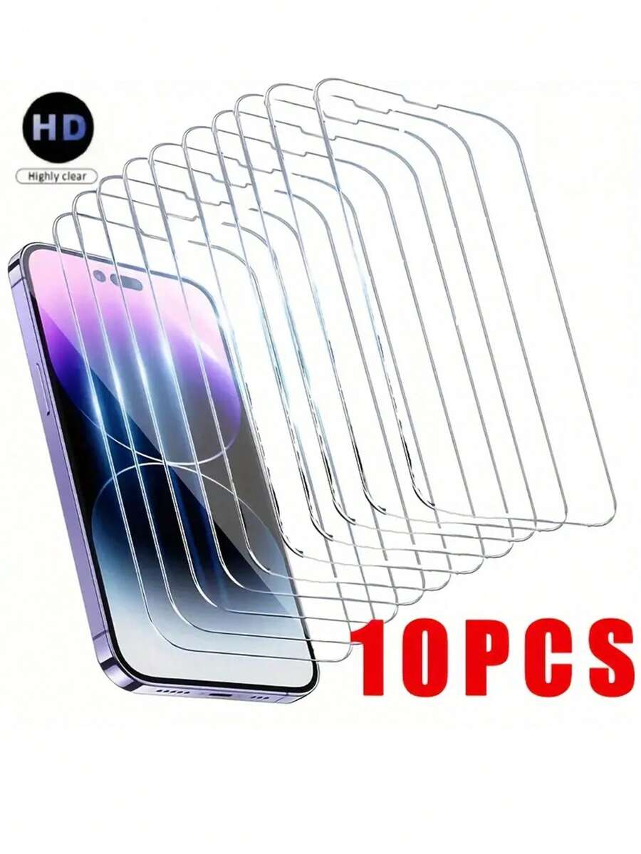 10 Pieces Of Full Screen Tempered Glass Protective Film, Reinforced ...