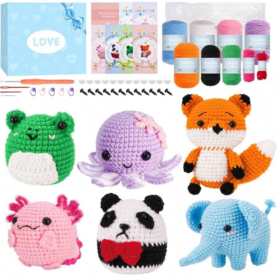 Crochet Kit For Beginners Adults Learn To Crochet With Step-By-Step ...