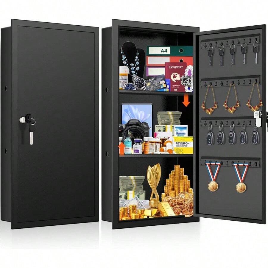 25.6 Inch Tall Wall S Between Studs With 2 Removable Shelf, Lockable ...