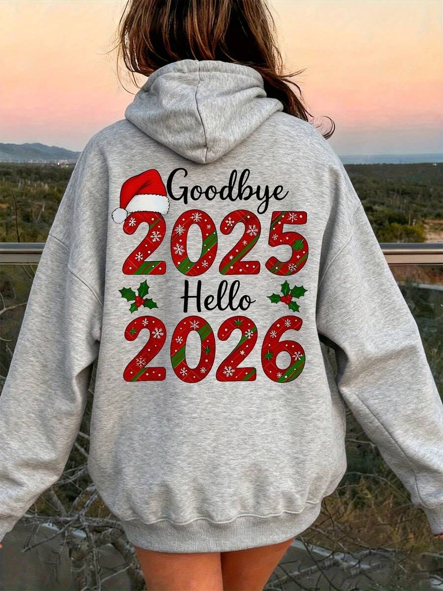 Christmas Countdown 2025 To 2026 Holiday Season Celebration Hoodie For ...