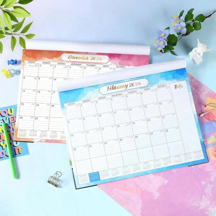 2026 Desk Calendar - Desktop Calendar 2026, Jan. 2026 - Dec. 2026, 12 ...