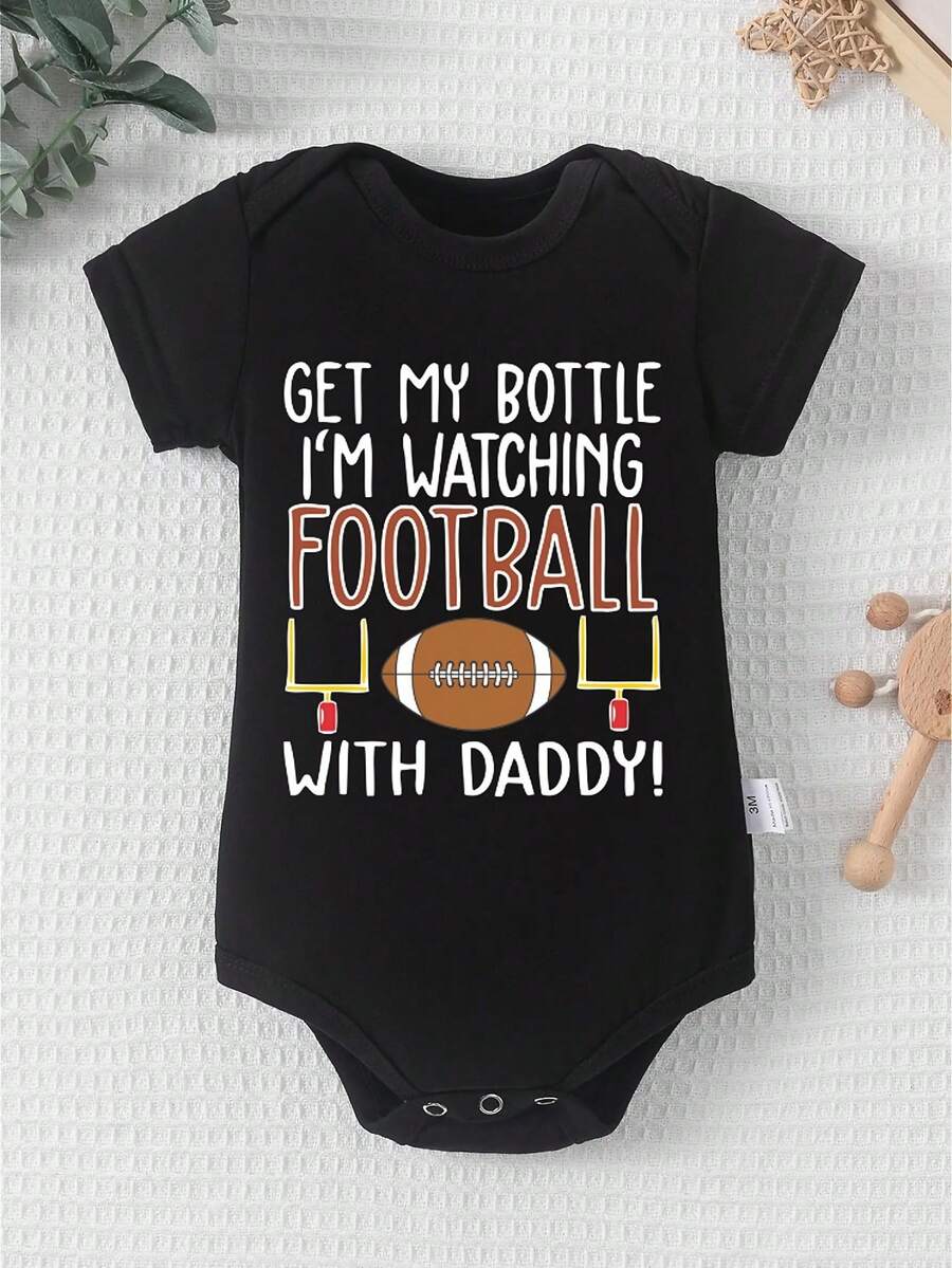 100% Cotton, Casual Short-Sleeved , Interesting Letter Print Baby ...