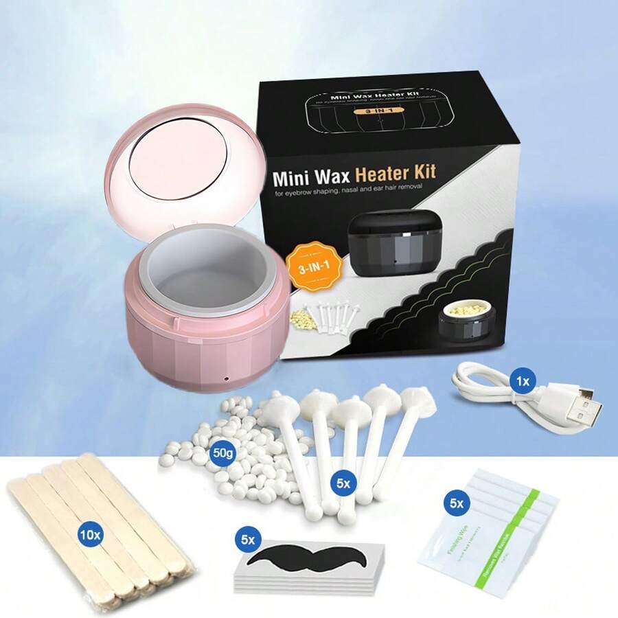 Mini Waxing Kit, Wax Pot For Hair Removal, Wax Heater Kit For Waxing ...