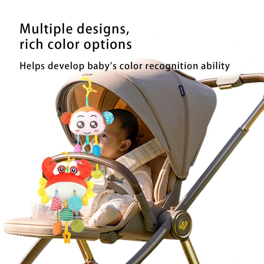 Baby Stroller Accessories Monkey Hanger Crab Hanger Fun Pull Toy With ...