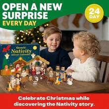 Nativity Advent Calendar 2025 - 24 Days - Nativity Scene Set With Resin ...