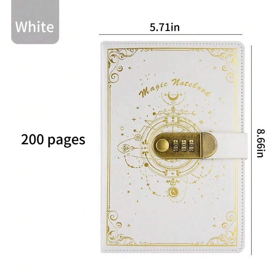 Libreta de contraseñas A5 con estilo retro, diario con candado para ...