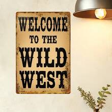 1PC 2D Flat Rustic Metal Sign Wyatt Earp Style Slogan Wild West Vintage ...