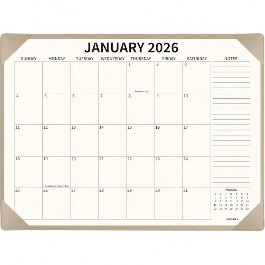 Desk Calendar 2026-2027 With Desktop Mat, 22x17 Inch Large Desk Pad ...