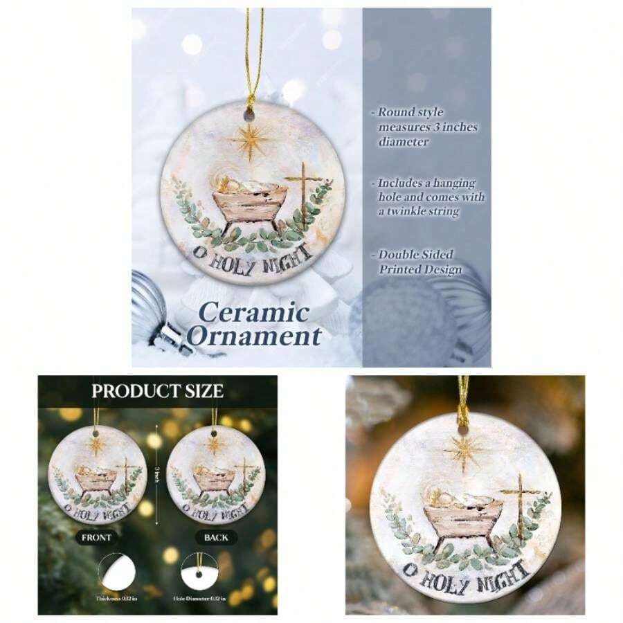 Nativity Religious Ornaments 2024 Nativity Scene Ornaments, O Holy ...