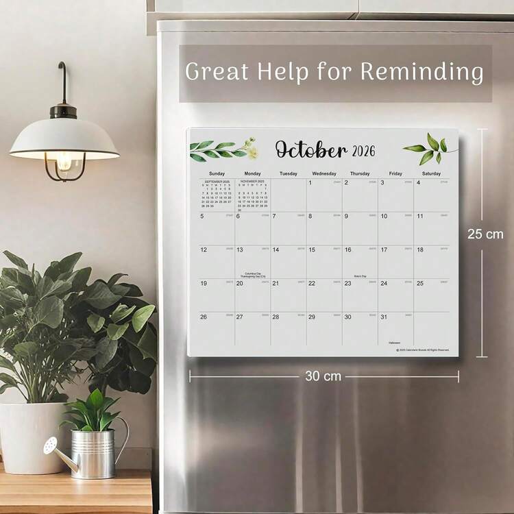 Magnetic Fridge Calendar 2026-2027 Canada, Family Organizer 22 Months ...