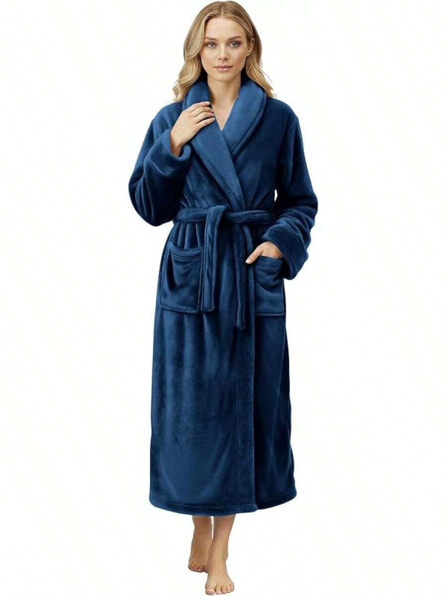 Bata de mujer premium de NY Threads, bata de baño de felpa suave y ...