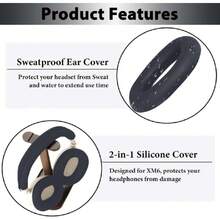 2-In-1 Silicone Sweat Case Cover For WH-1000XM6 Headphones, XM6 ...