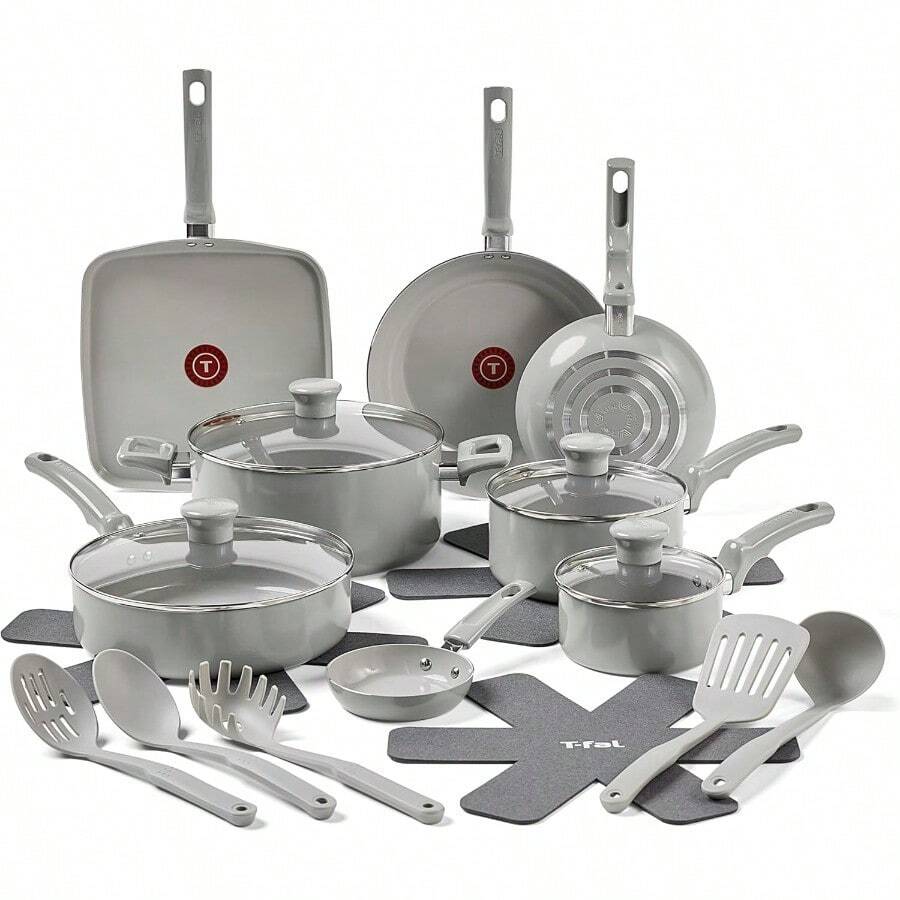 Refresh Ceramic Pots And Pans Set, 20-Piece Nonstick Cookware Set ...