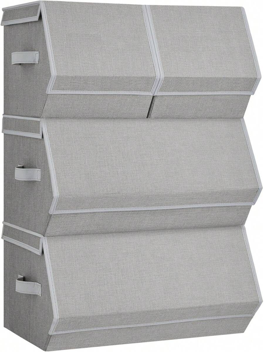 2026-NEU: Aufbewahrungsbox mit Deckel, 4er-Set Kleiderschrank-Organizer ...