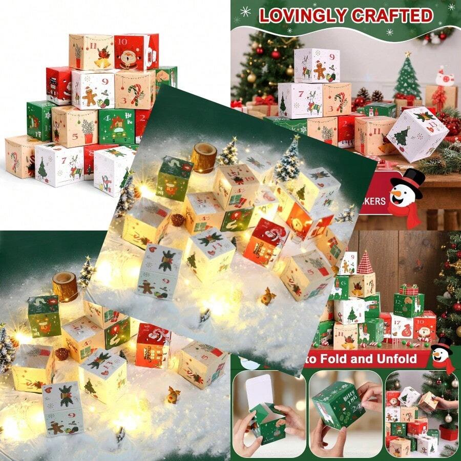 DIY Advent Calendar Boxes To Fill 24 Empty Boxes Christmas Countdown ...