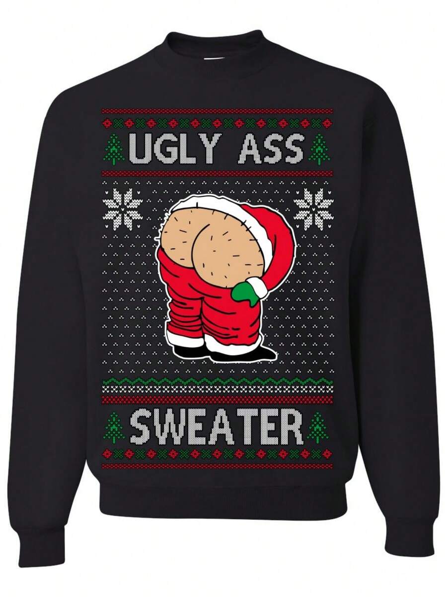 Suéter feo de Papá Noel con estampado de tiburón y martillo, divertido ...