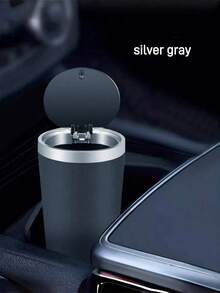 1PC Cup-Style Car Trash Can With Lid, Portable Auto Waste Bin Fits ...