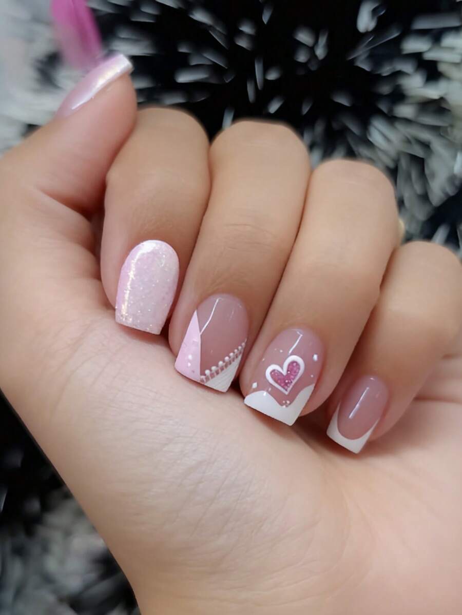 Instantly Upgrade Your Look With 24pcs Short Square Mani Press On Nails ...