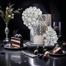 56 PCS Ball Cake Picks Colorful Ball Shaped Cake Topper Pearl Balls ...