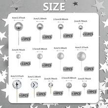 56 PCS Ball Cake Picks Colorful Ball Shaped Cake Topper Pearl Balls ...