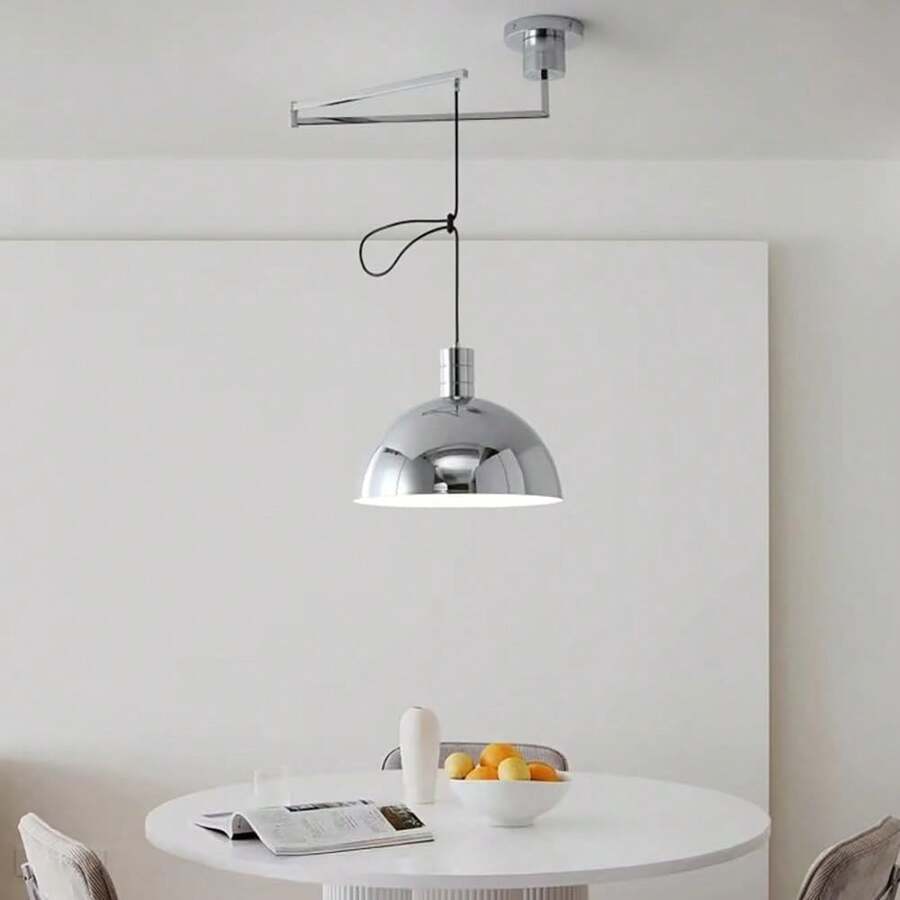 Industrial Pendant Light Fixture, Swing Arm Hanging Light, Adjustable ...